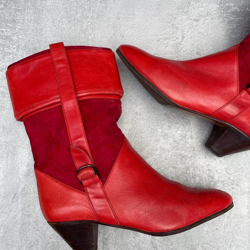 Red Boots - Etsy