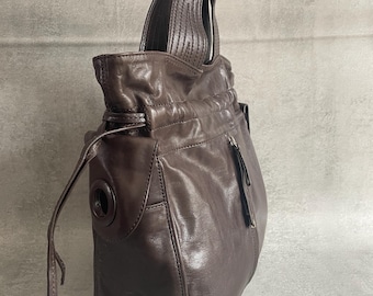 Francesco Biasia Dark Brown Leather Twin Handle Bag - Etsy Francesco Biasia Dark Brown Leather Twin Handle Bag - Etsy
