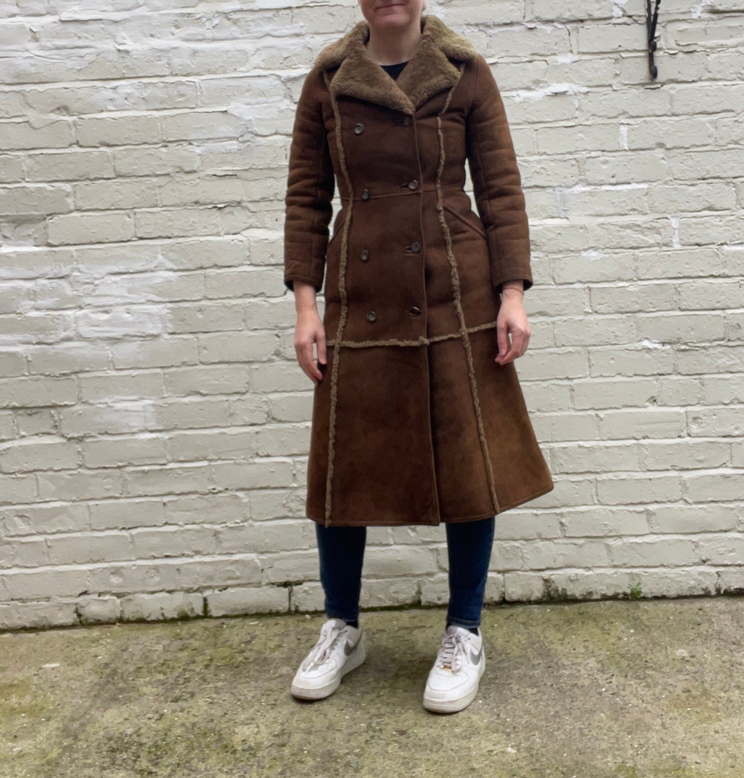Vintage Long Sheep Skin Double Breasted Ladies Winter Coat - Etsy