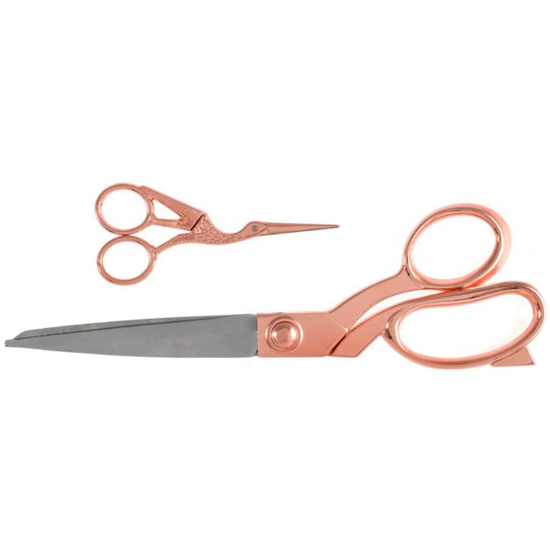 The Quilted Bear Rose Gold Scissors Set - Rose Gold Premium Heavy Duty ...