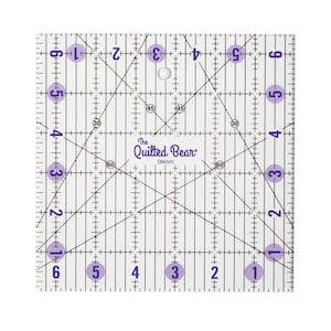 The Quilted Bear Quilting Rulers - Transparent Acrylic Non Slip ...