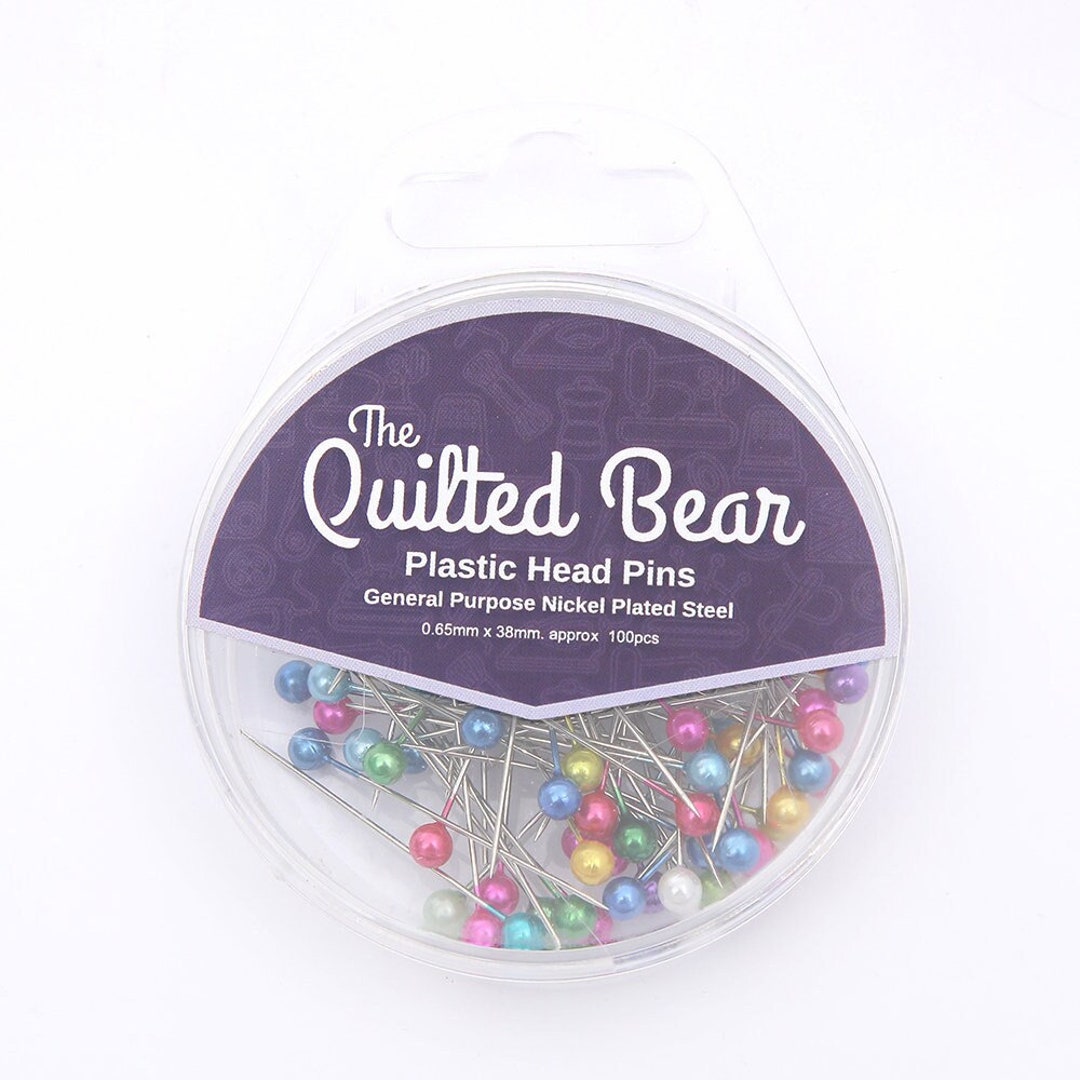 The Quilted Bear Plastic Head Pins Premium Sewing Pins for Sewing ...