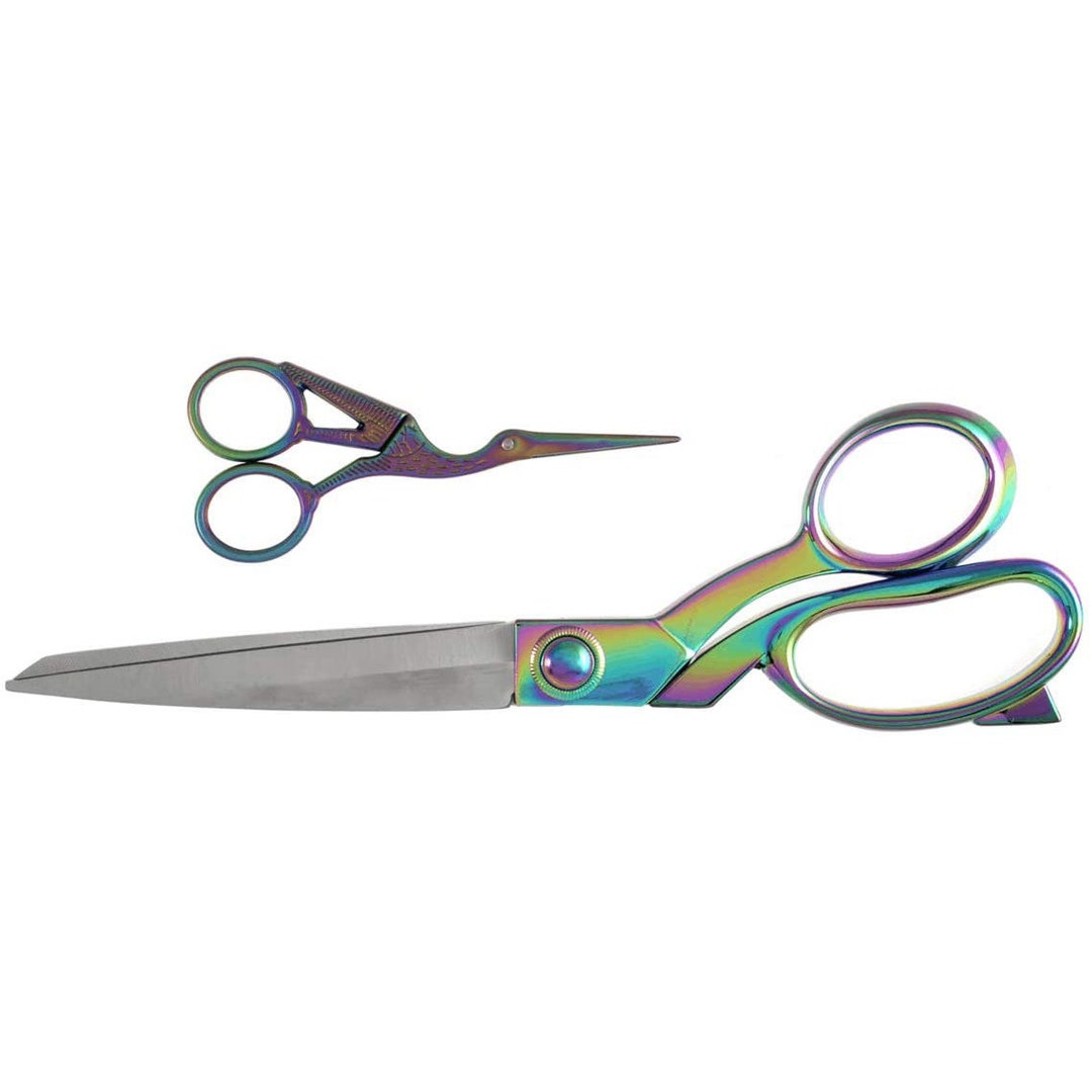 The Quilted Bear Rainbow Scissors Set - Rainbow Premium Heavy Duty ...