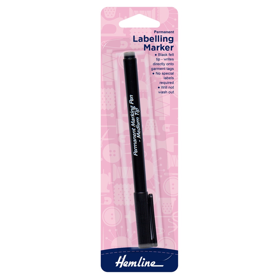 Hemline Permanent Labelling Felt Tip Pen Fine or Medium Point - Etsy