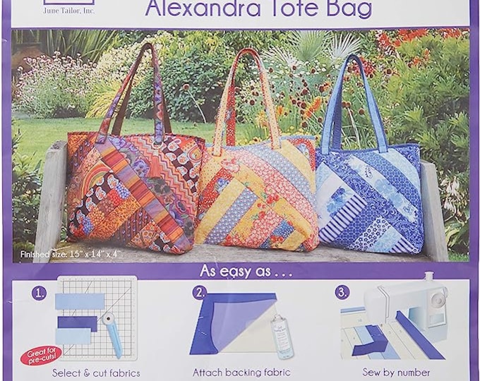 June Tailor Quilt as You Go Tote Bag, 2 Designs Available- Alexandra or ...