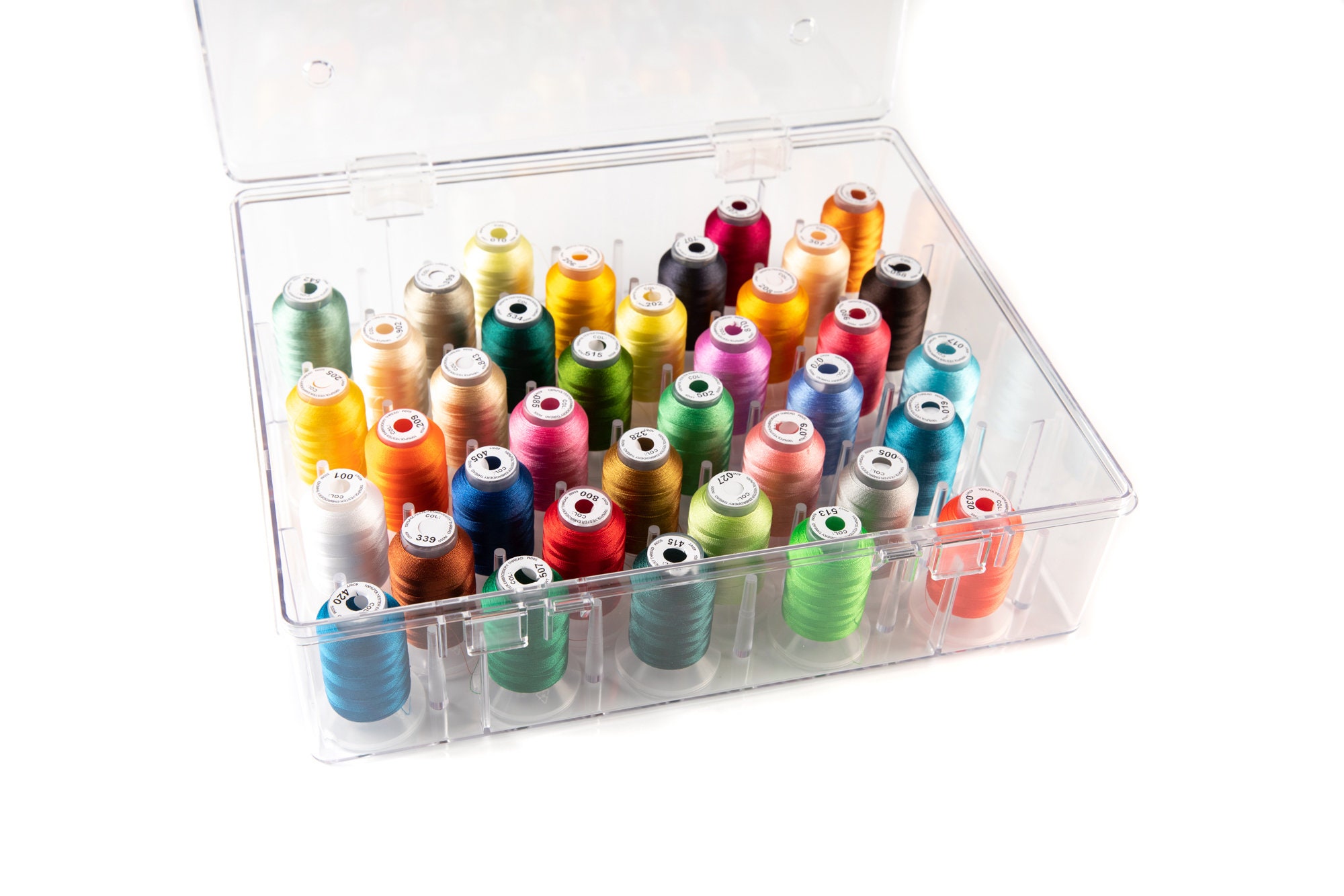 The Quilted Bear 30/40/50/80 Spool Thread Box - Stackable Strong ...