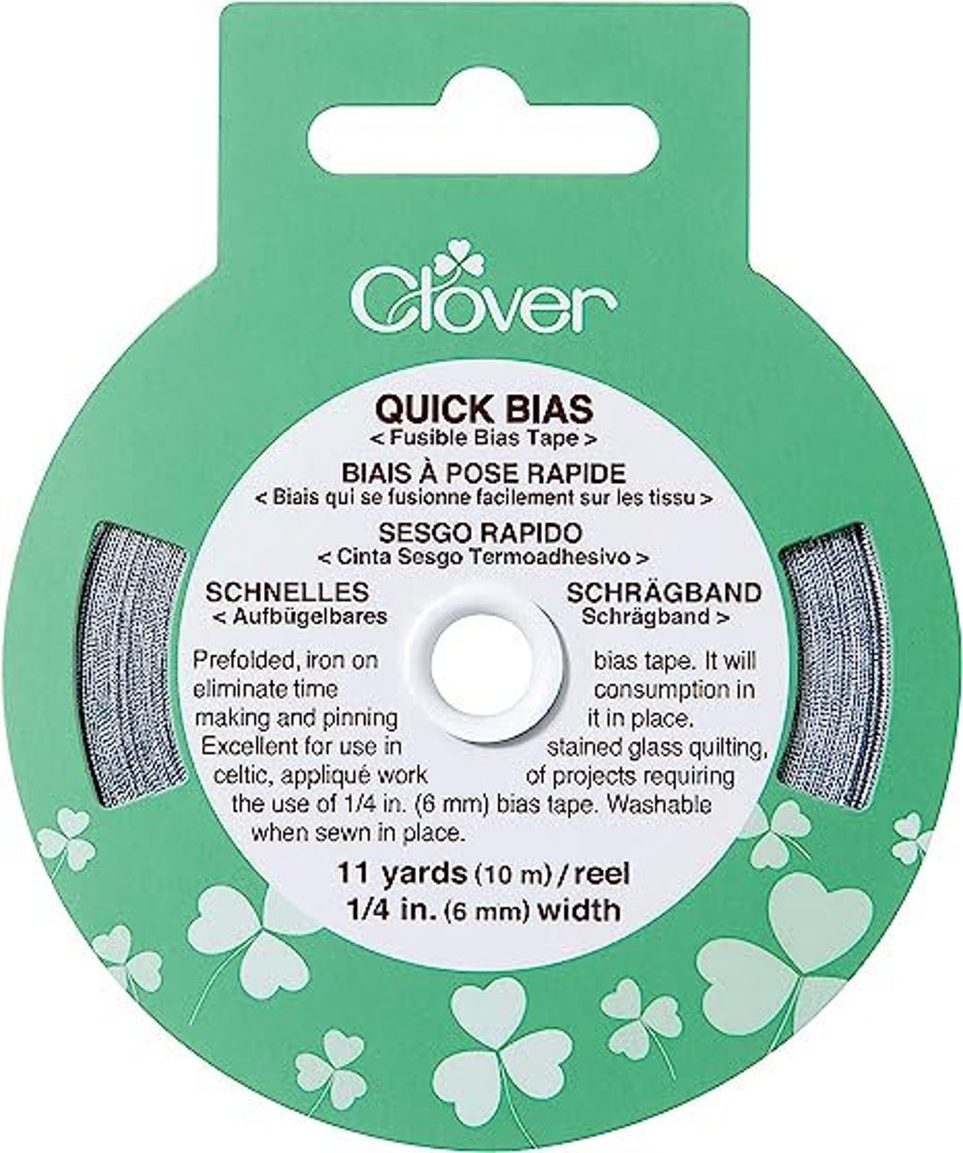 Clover Quick Bias Tape 6mm X 10m: Silver, Gold or Black - Etsy
