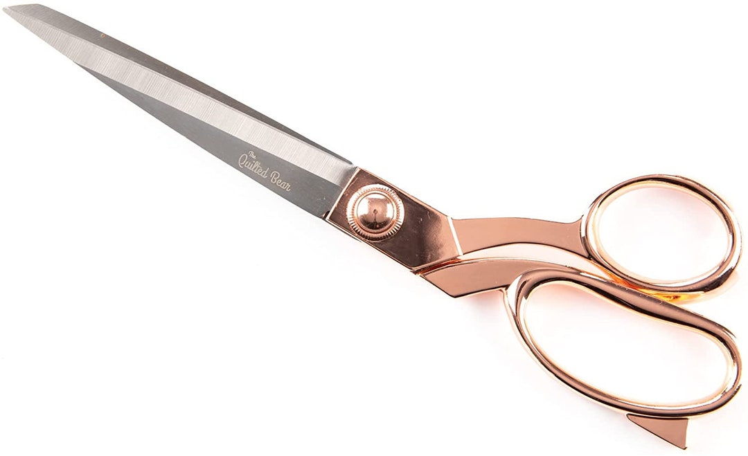 The Quilted Bear Rose Gold Dressmaking Scissors - Premium Heavy Duty Dressmaking & Sewing ...