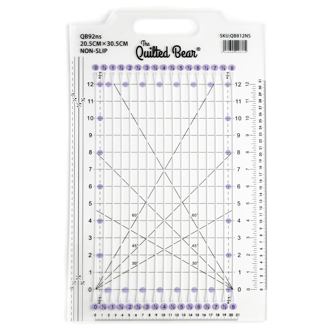 The Quilted Bear Shape Ruler- Double Thickness Non Slip Multi-purpose ...