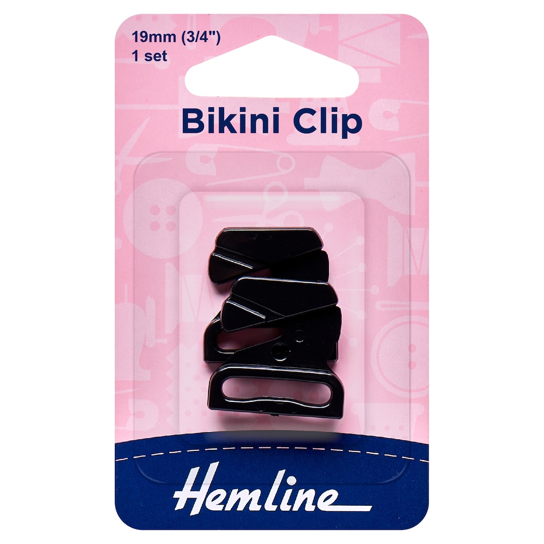 Hemline White or Black 19mm Bikini Clip - Etsy