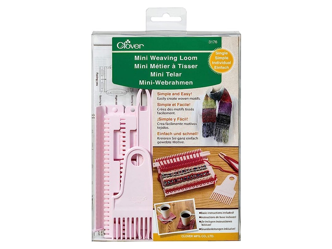 Clover Mini Weaving Loom (single or Double), Pink, 23 X 16.5 X 4 Cm - Etsy