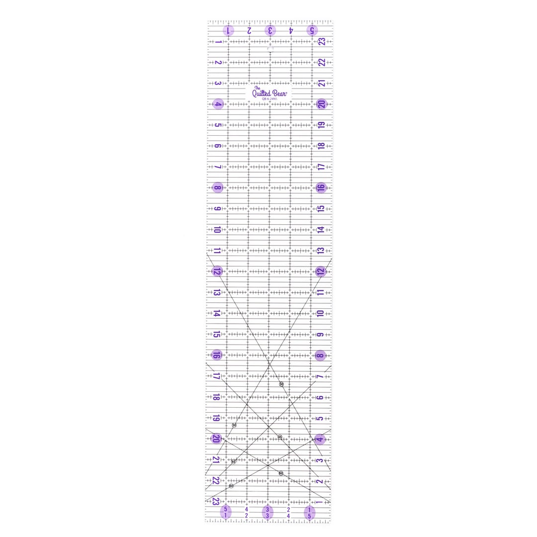 The Quilted Bear Quilting Rulers - Transparent Acrylic Non Slip ...