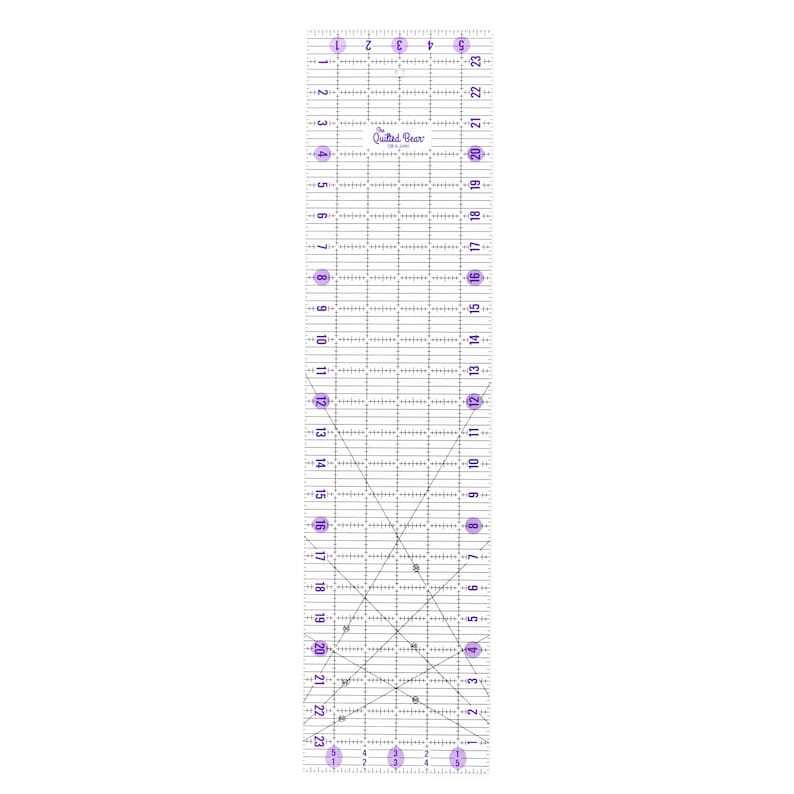 The Quilted Bear Quilting Rulers - Transparent Acrylic Non Slip ...