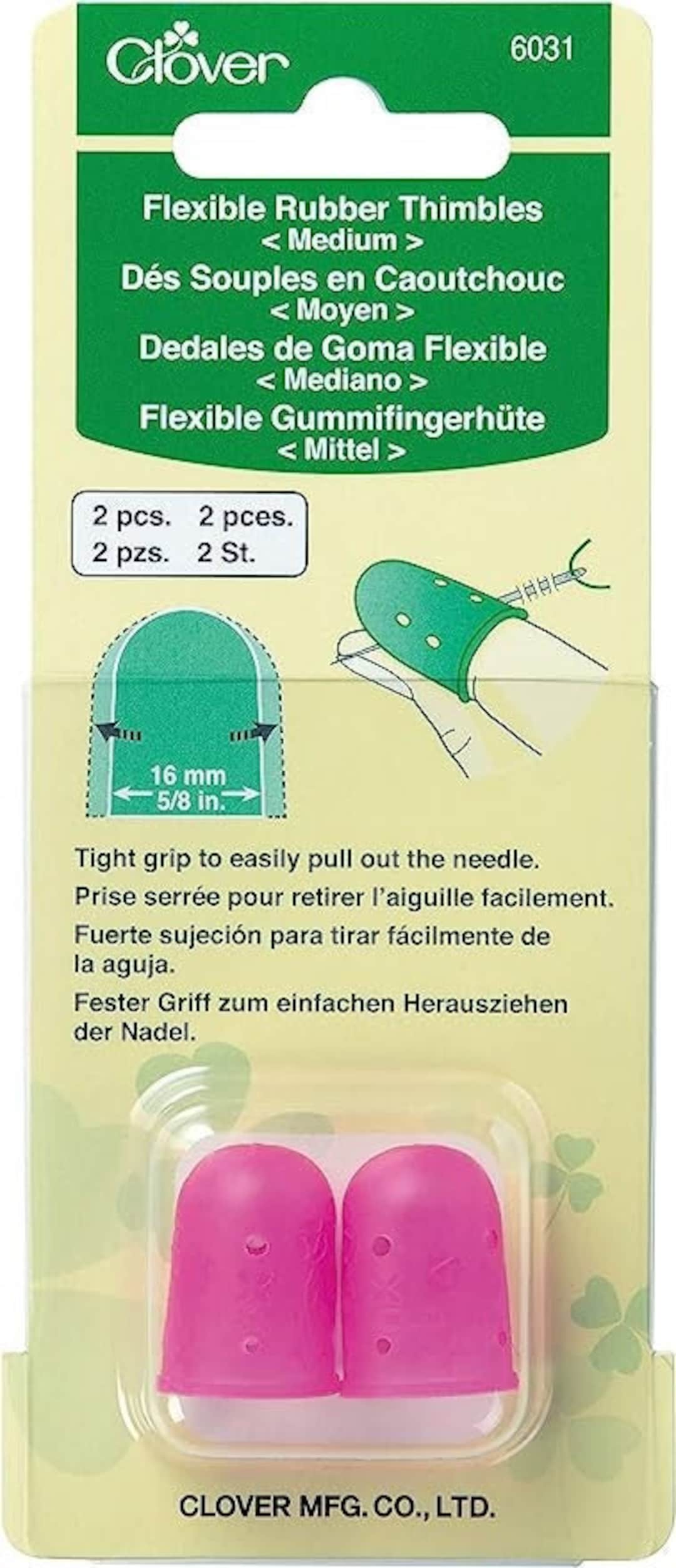 Clover Thimbles - Flexible Rubber - Medium or Large - 2 Pieces - Etsy