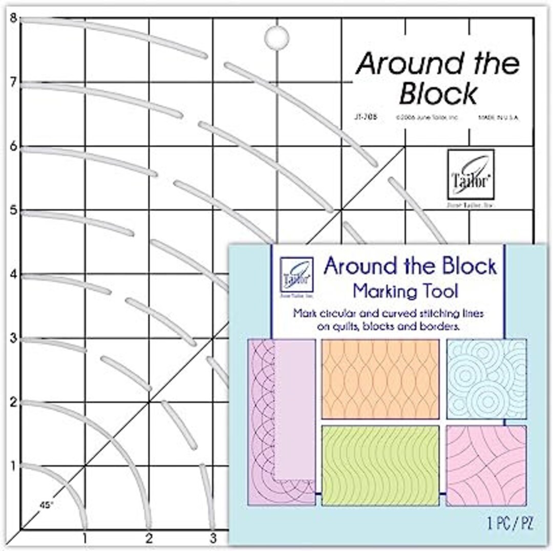 June Tailor 8 X 8-inch Around the Block Ruler - Etsy