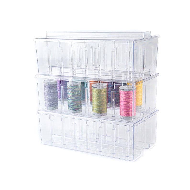 The Quilted Bear 19 Spool Thread Box Stackable Strong - Etsy