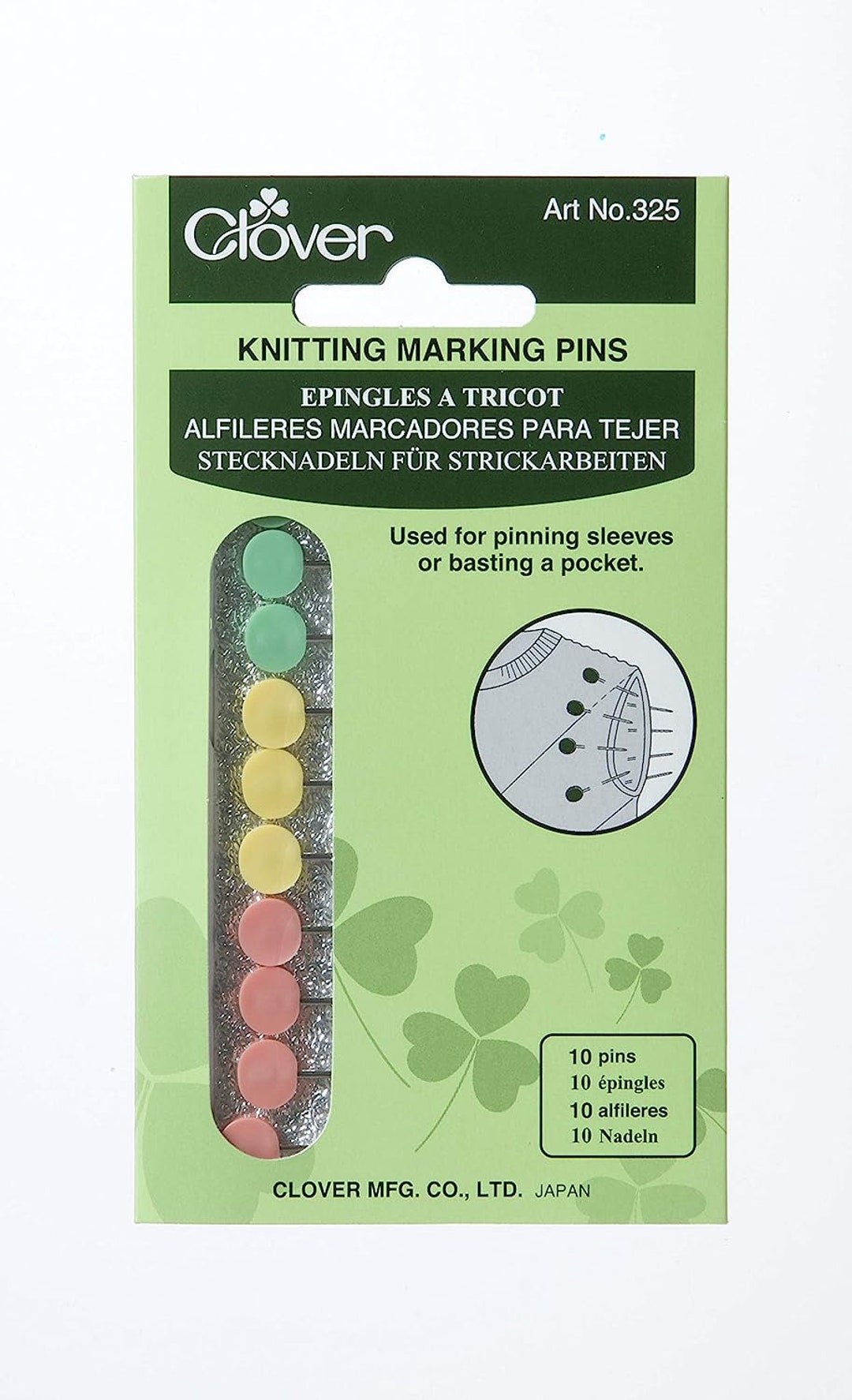 Clover Marking Pins for Knitting and Crochet, Long Sharp Pins - Etsy