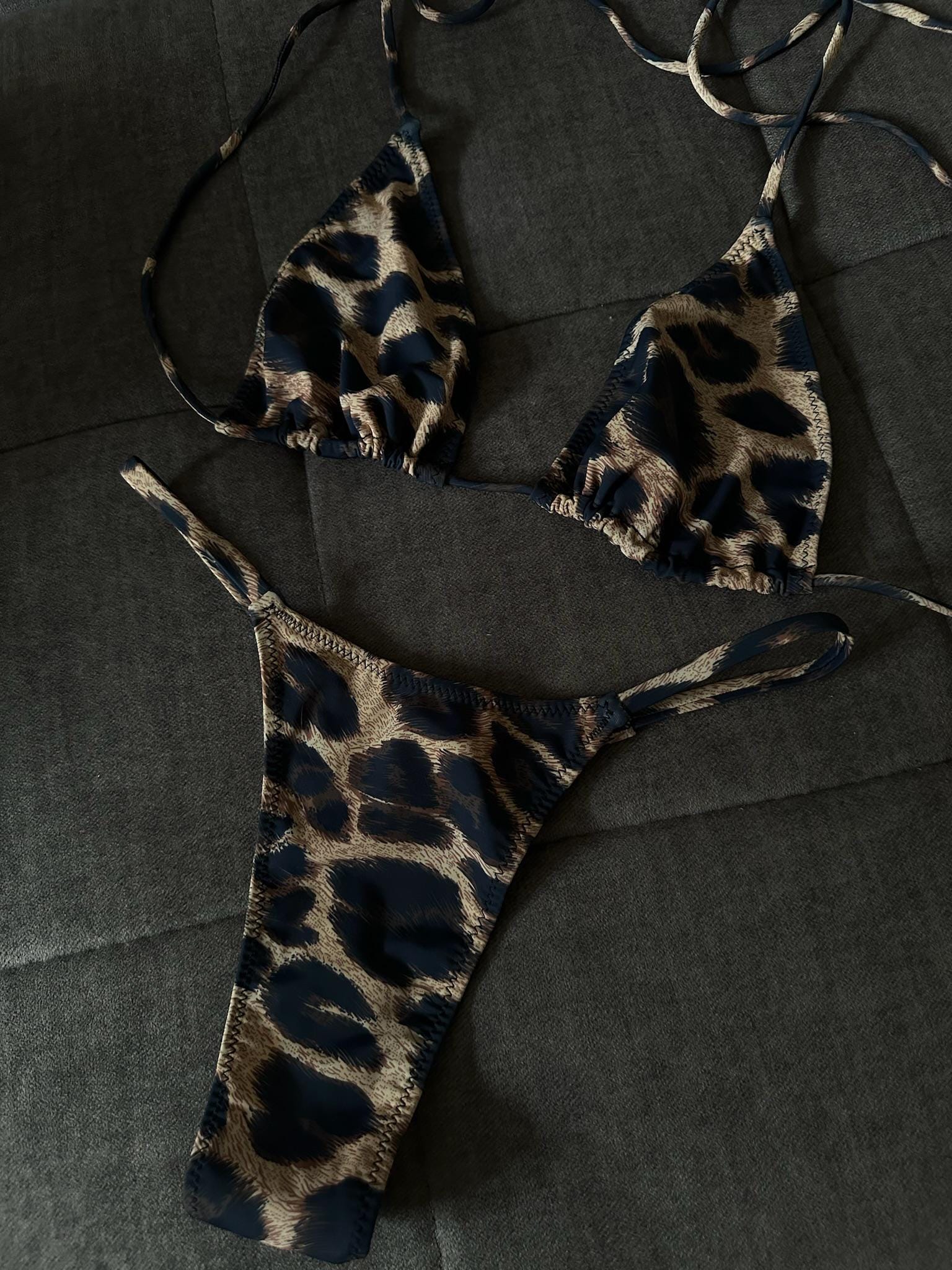 Leopard 2 Piece Bikini Set for Women Animal Print Swimwear Leopard ...