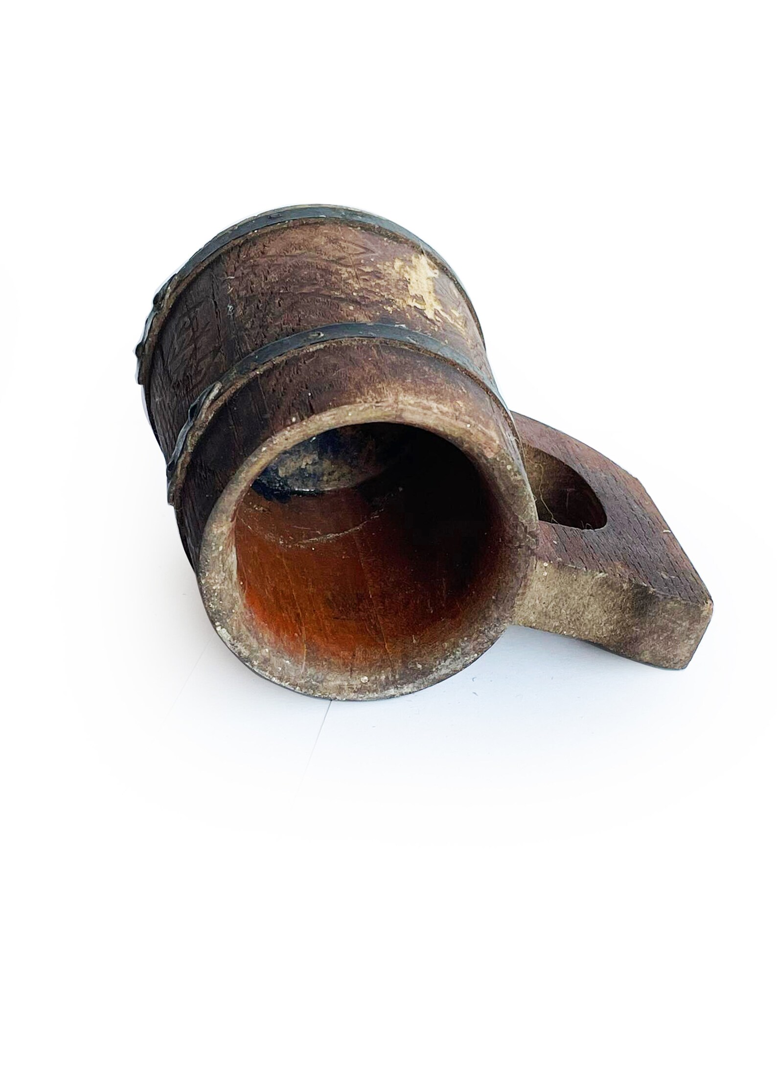 Vintage Rustic Primitive Handmade and Forged Wooden Mug for - Etsy
