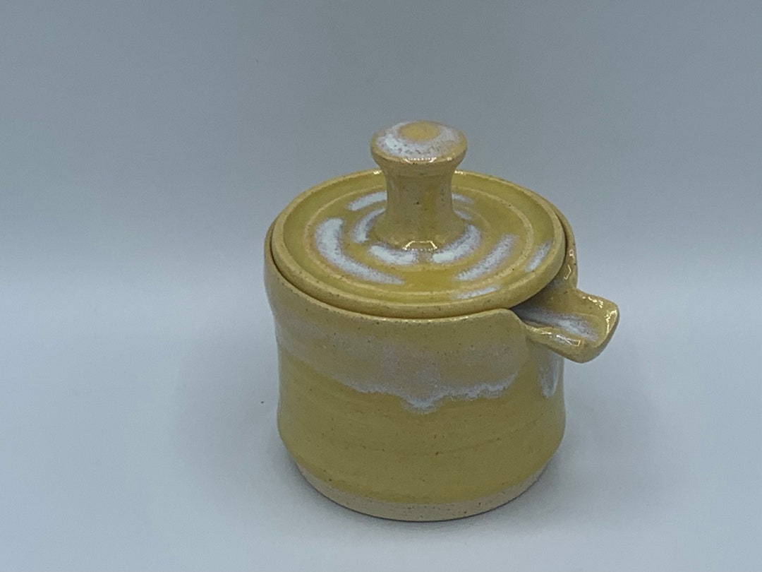 Drippy Mustard Yellow Handmade Rogen Style Ashtray With Holder and Lid ...