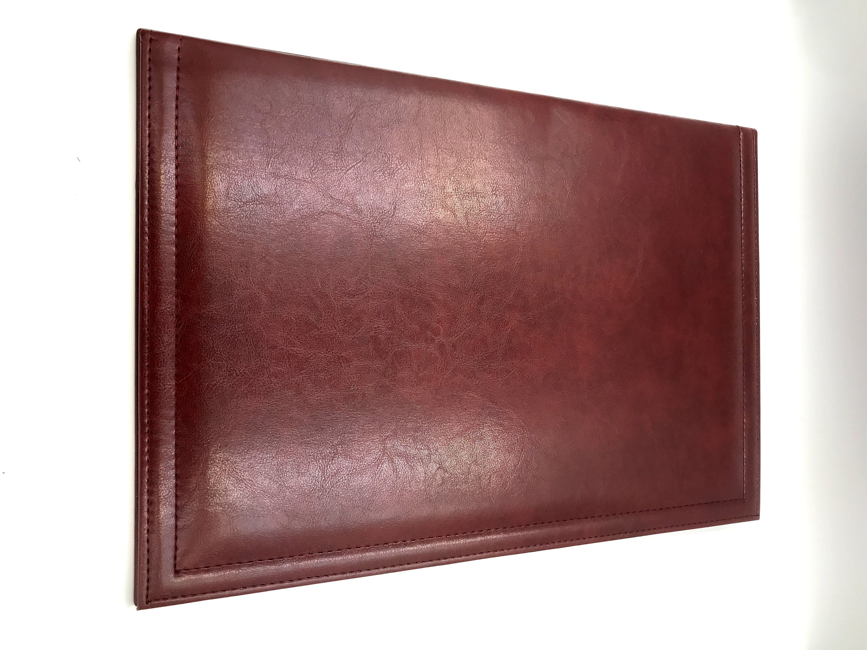 Classic Luxury Desk Set 11 Pieces Maroon Office Desk Organizer Leather ...