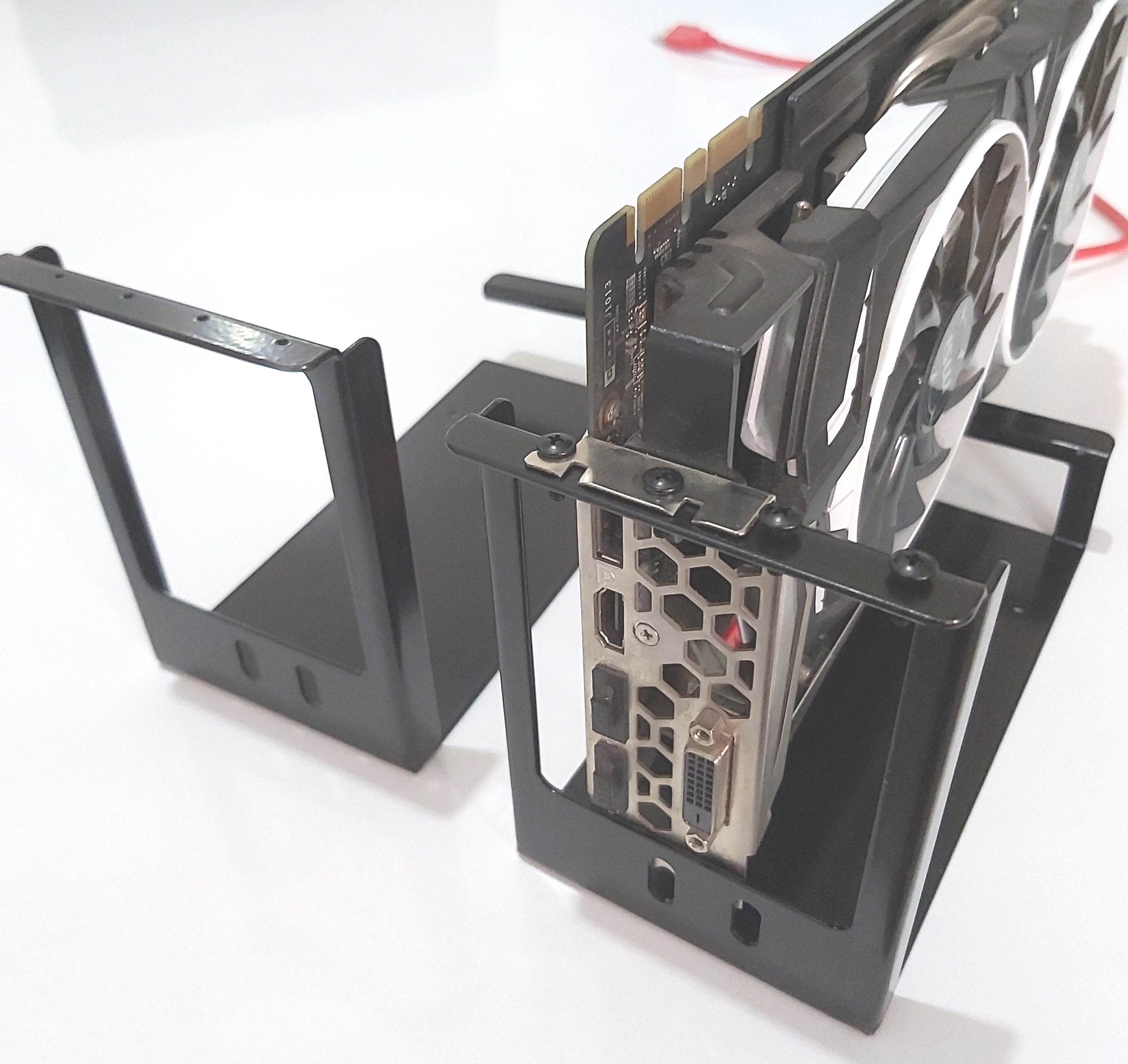 3 or 2 Slot Steel External GPU Holder, Graphics Card Vertical Stand ...