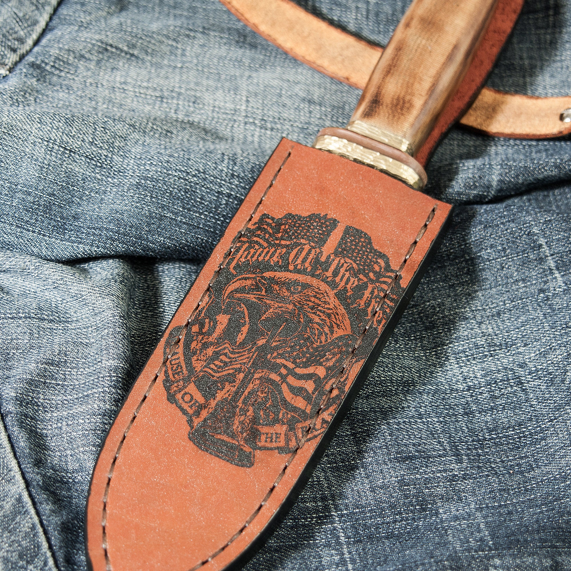 Leather Sheath Embossed Leather Sheath Hunting Knife Sheath - Etsy