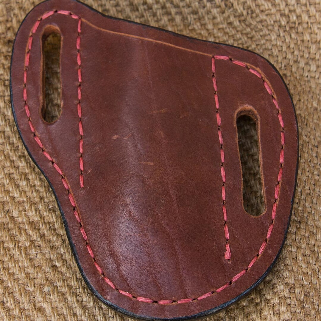 The Sheath on the Belt Sheath for a Folding Knife Embossed - Etsy