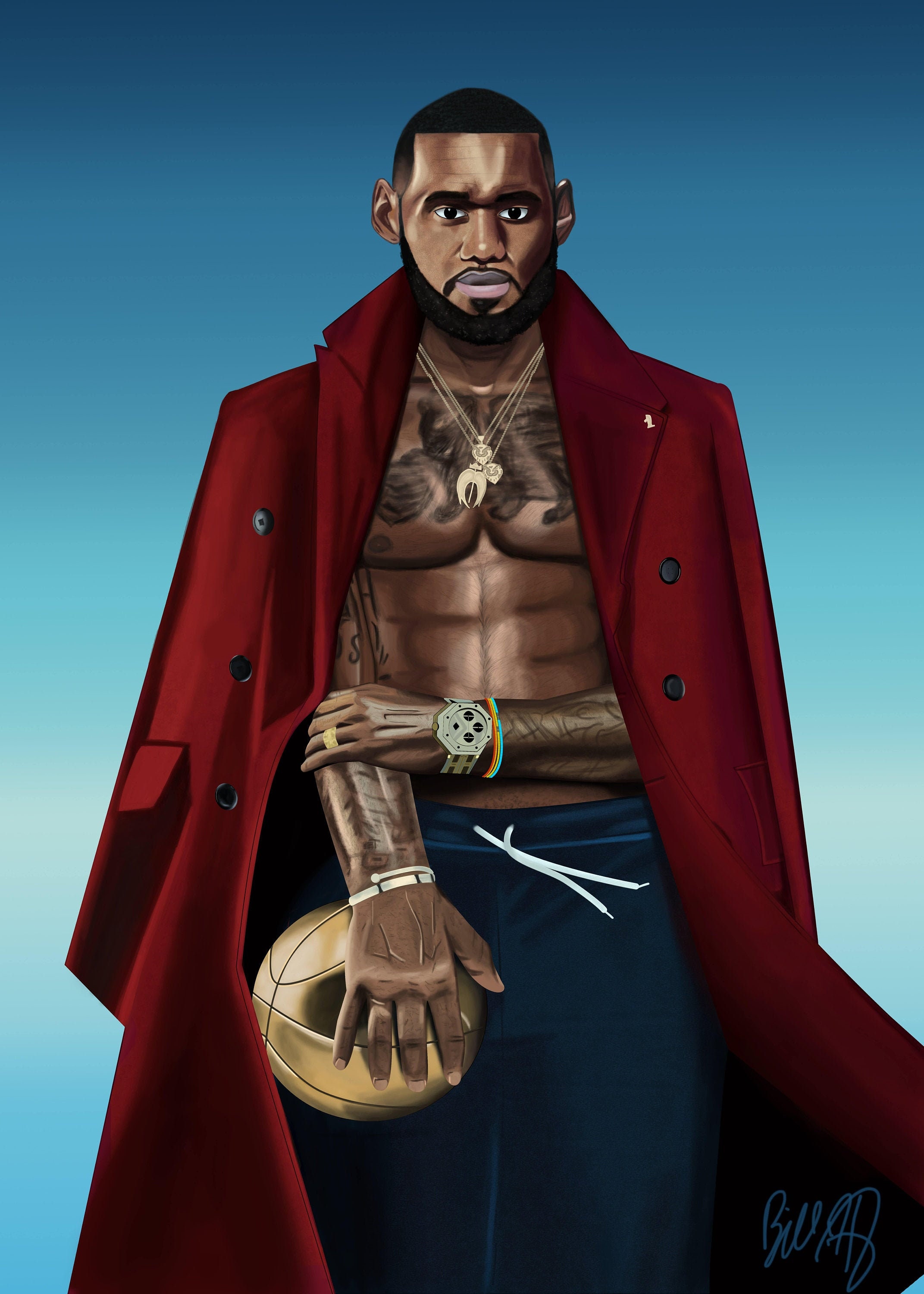 Lebron Cartoon Drawing
