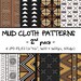 Mud cloth Patterns Pack 2 Digital Paper JPG format | Etsy