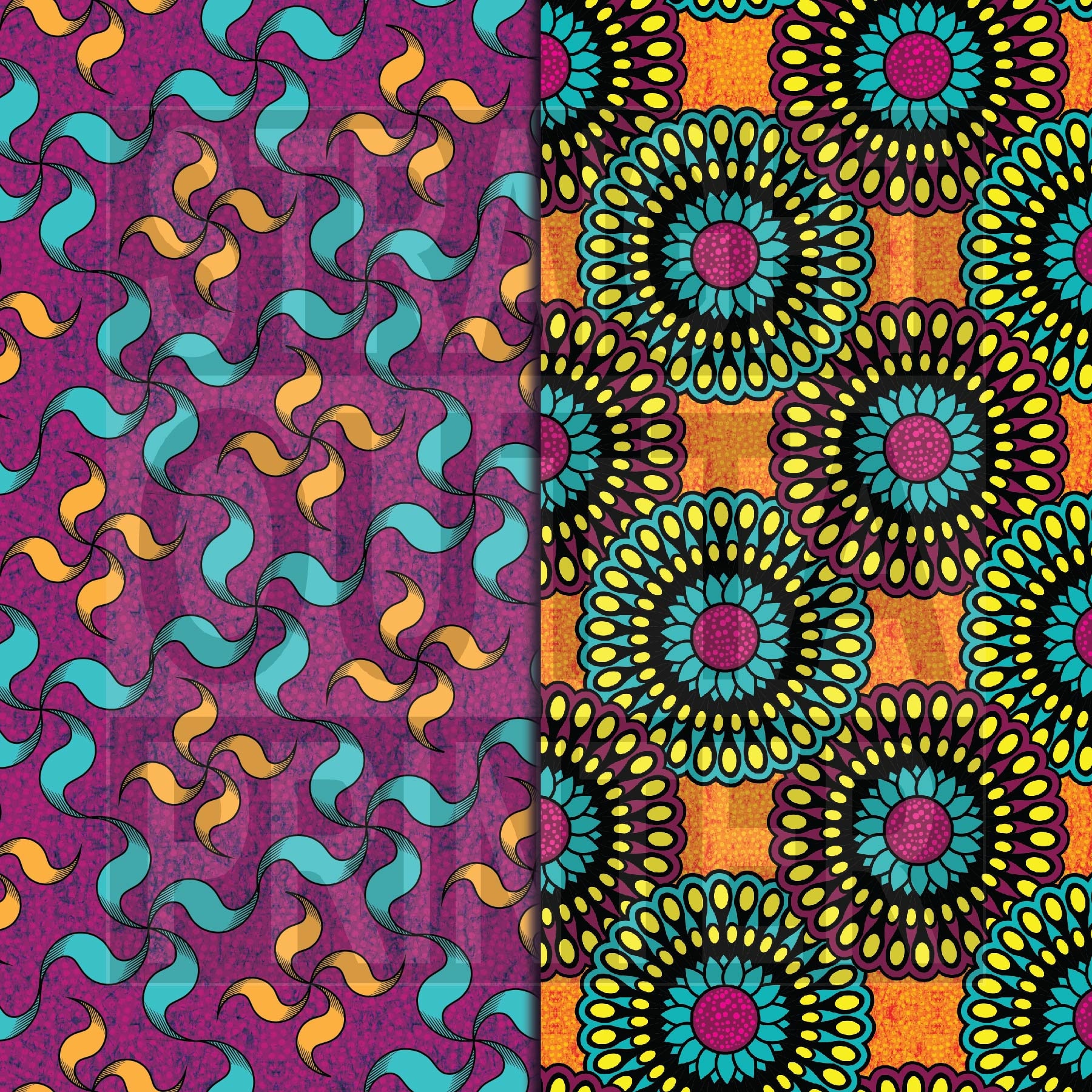 Ankara Wax Seamless Patterns Digital Paper Printable - Etsy UK
