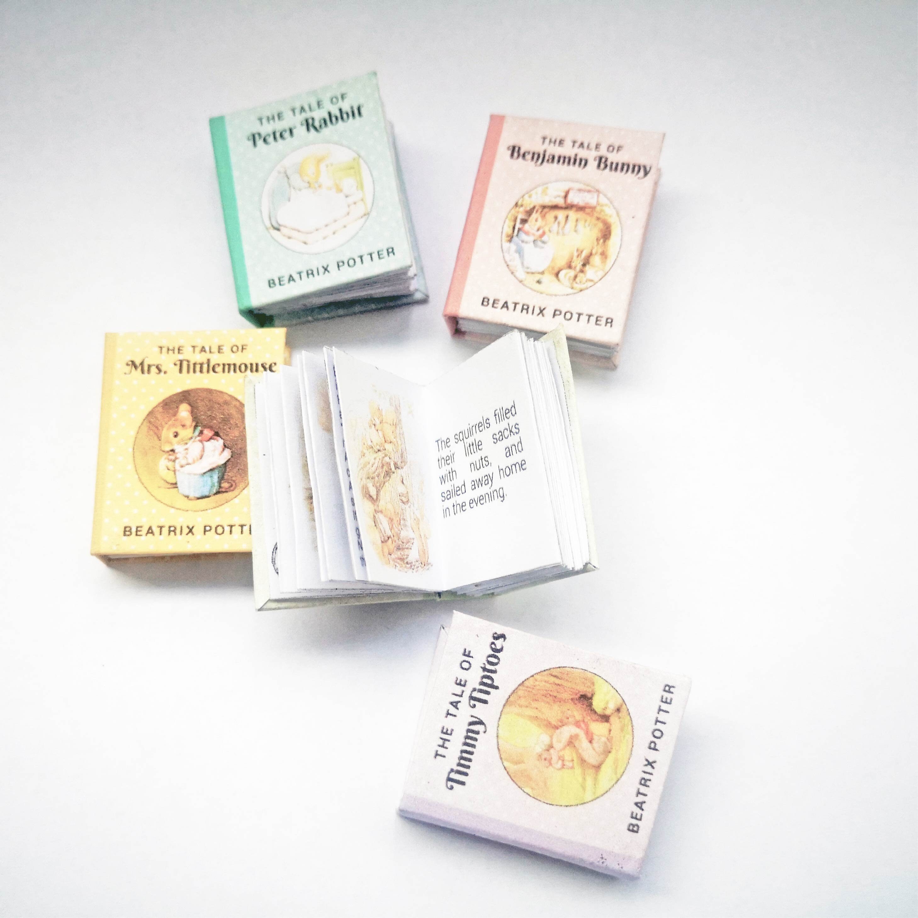 Miniature Books Readable Printable DIY Kit Set of 5 Beatrix - Etsy