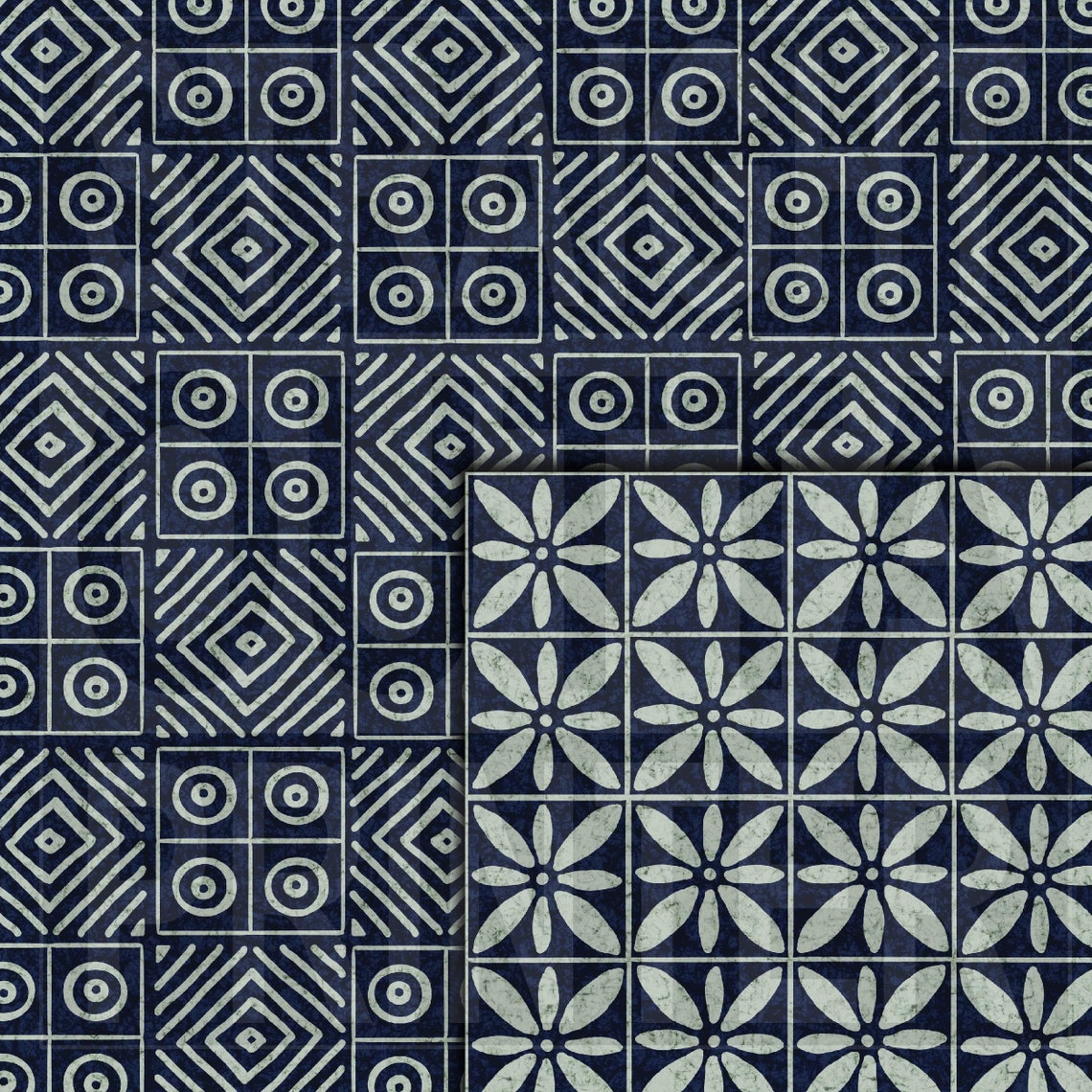 African Adire indigo Tie Dye Cloth Digital Paper JPG Format Printable ...