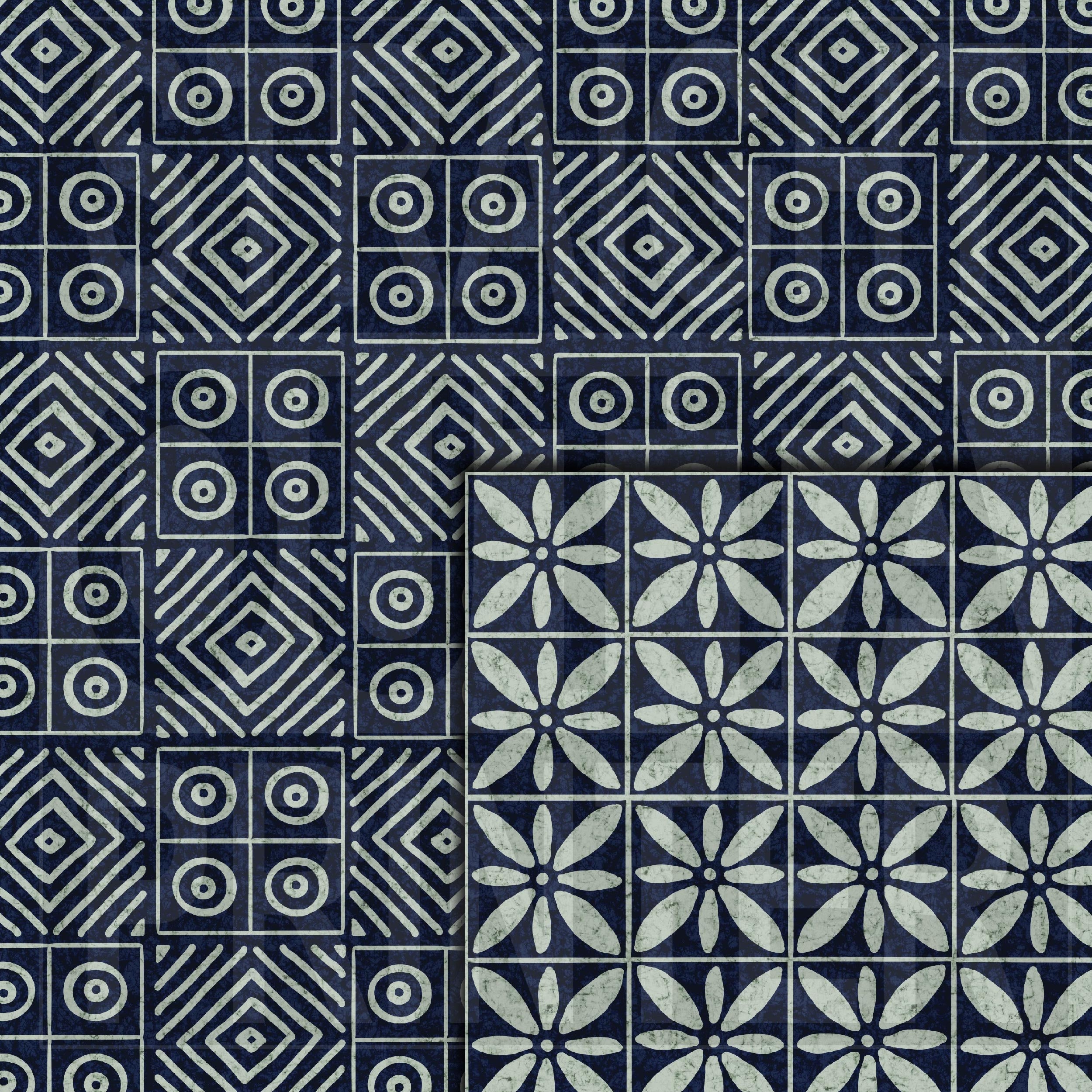 African Adire indigo Tie Dye Cloth Digital Paper JPG Format Printable ...