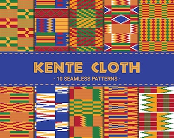 Kente Digital Paper African Seamless Patterns Adinkra | Etsy