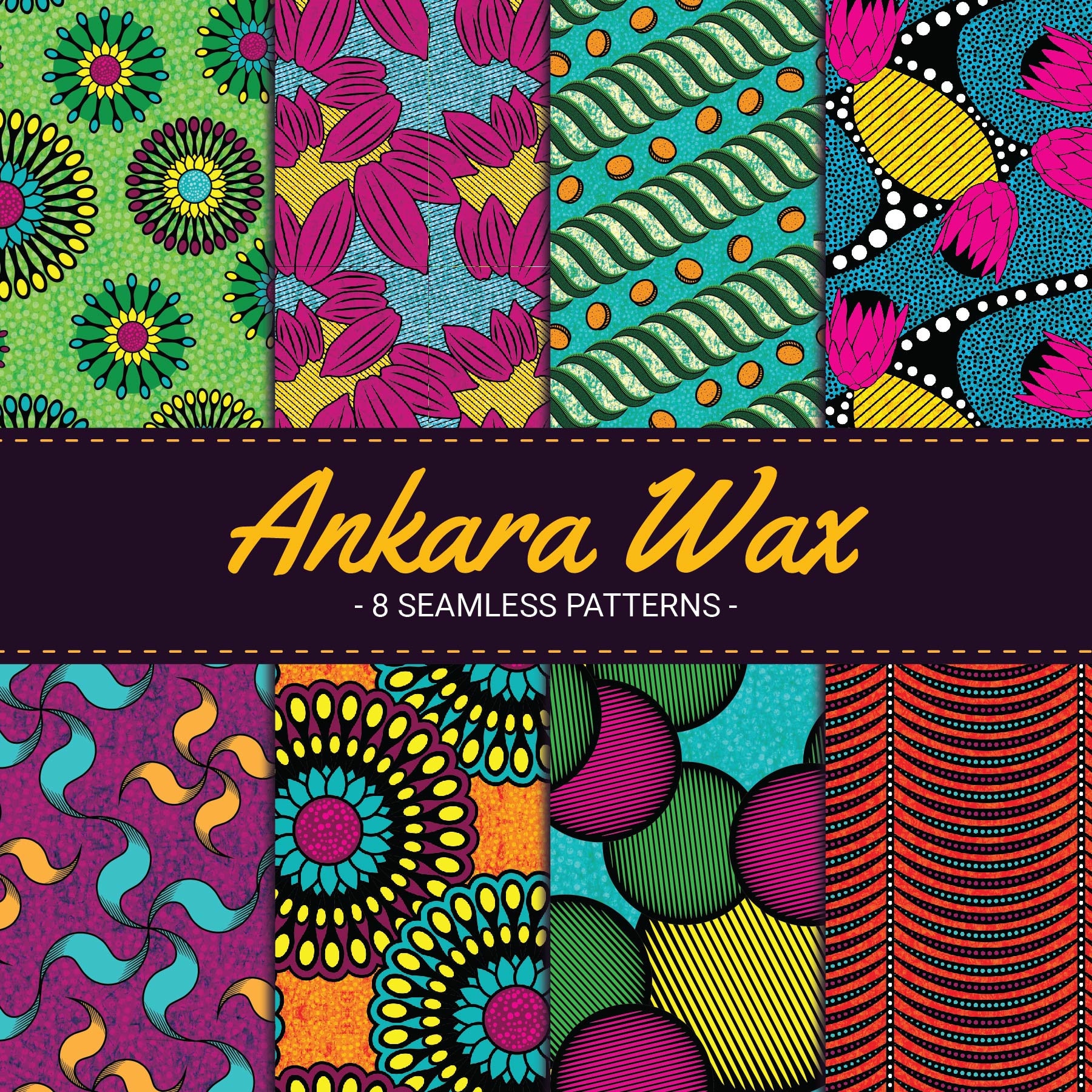 Ankara Wax Seamless Patterns Digital Paper Printable African Patterns ...