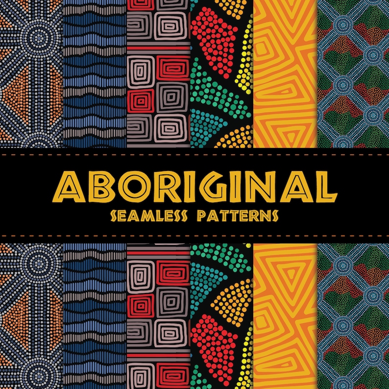 Aboriginal Seamless Patterns Native Australian Digital Paper Australia ...
