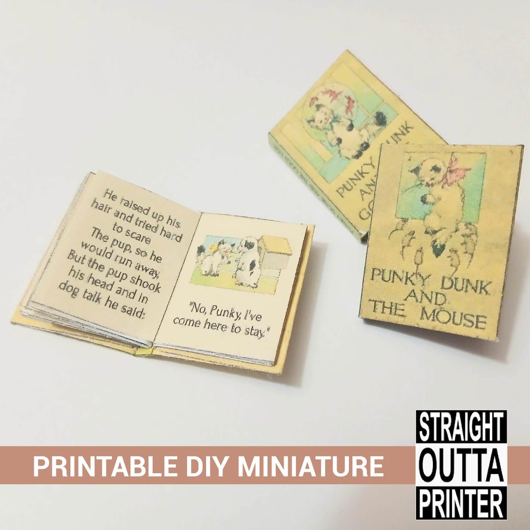 Punky Dunk Cat Miniature Books Set | Mini Cat & Pet Book | Readable ...