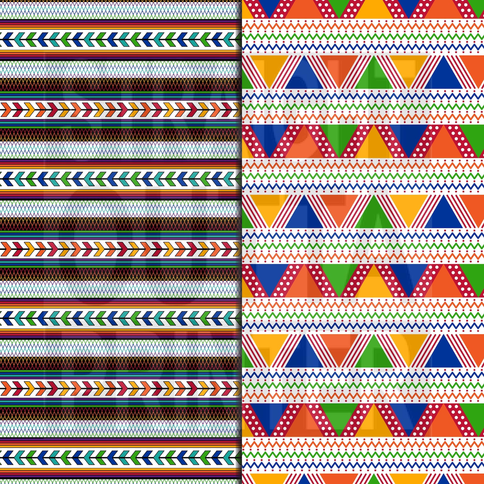 Zulu Inspired African Patterns Digital Paper JPG printable African ...