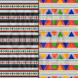Zulu Inspired African Patterns - Digital Paper - JPG -printable African ...