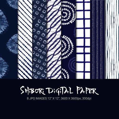SHIBORI Digital Paper Shibori Patterns Indigo Batik - Etsy