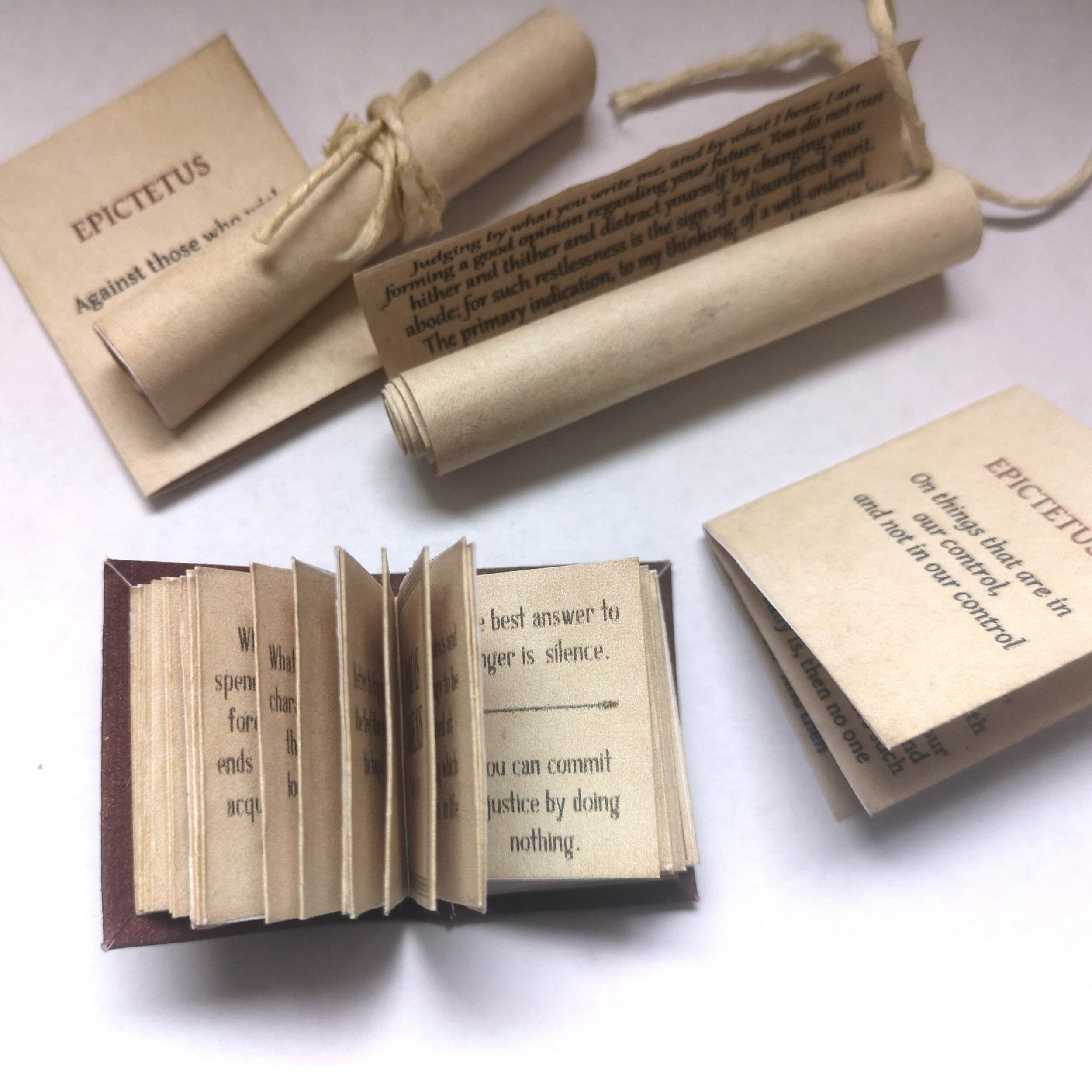 Miniature Book Readable Printable DIY Kit Philosophy Set the Little ...