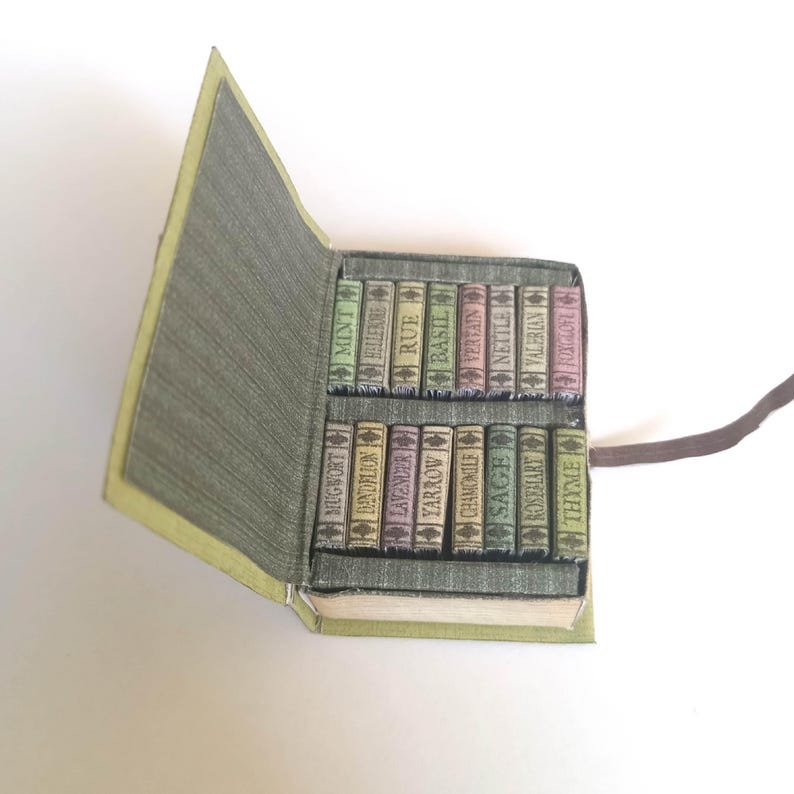 Miniature Book Box and 16 Mini Books in It - Magical Herbs Printable ...