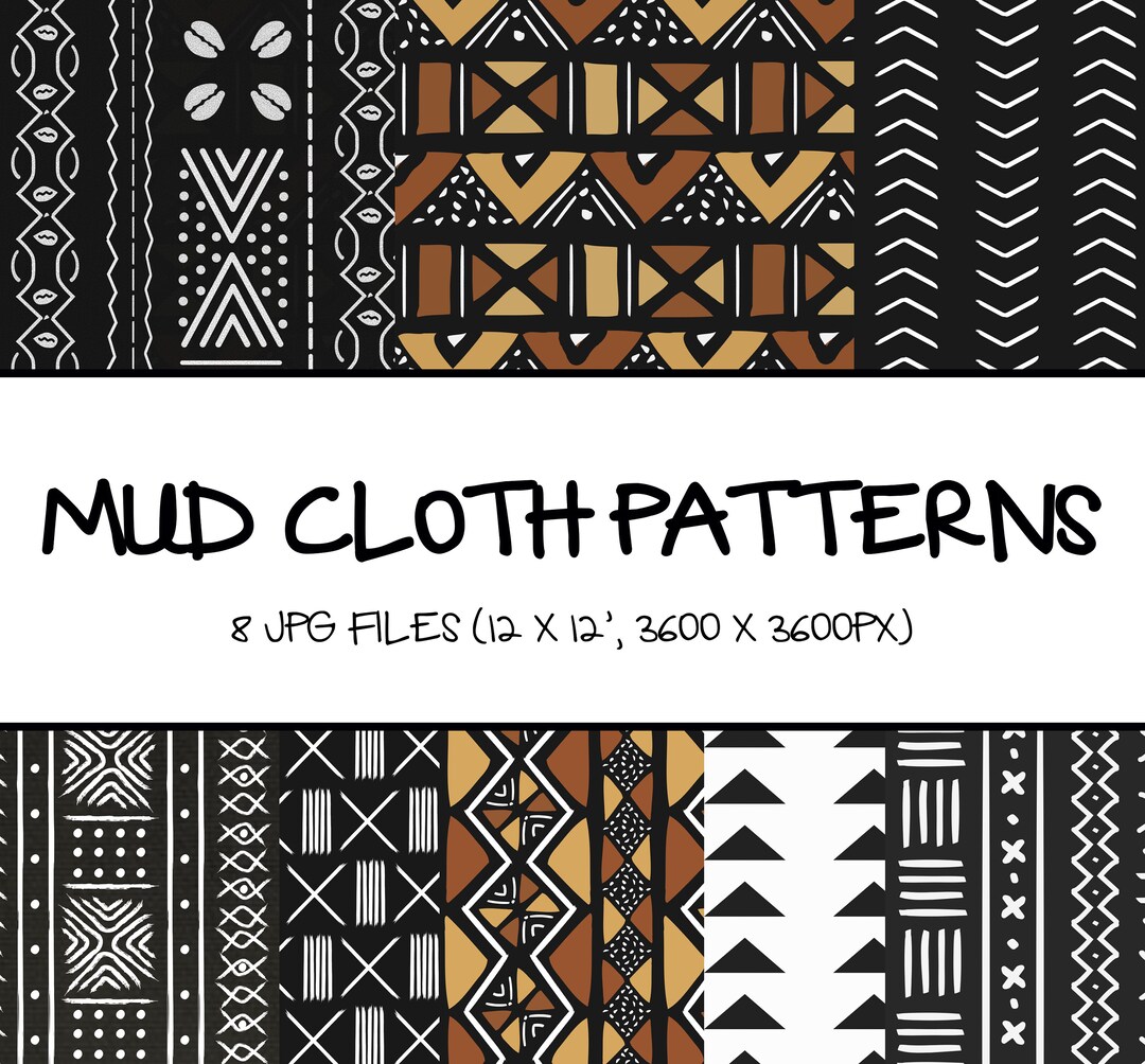 Mud Cloth Patterns - Digital Paper - JPG Format -printable African ...