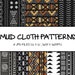 Mud Cloth Patterns Digital Paper JPG Format printable African Mudcloth ...