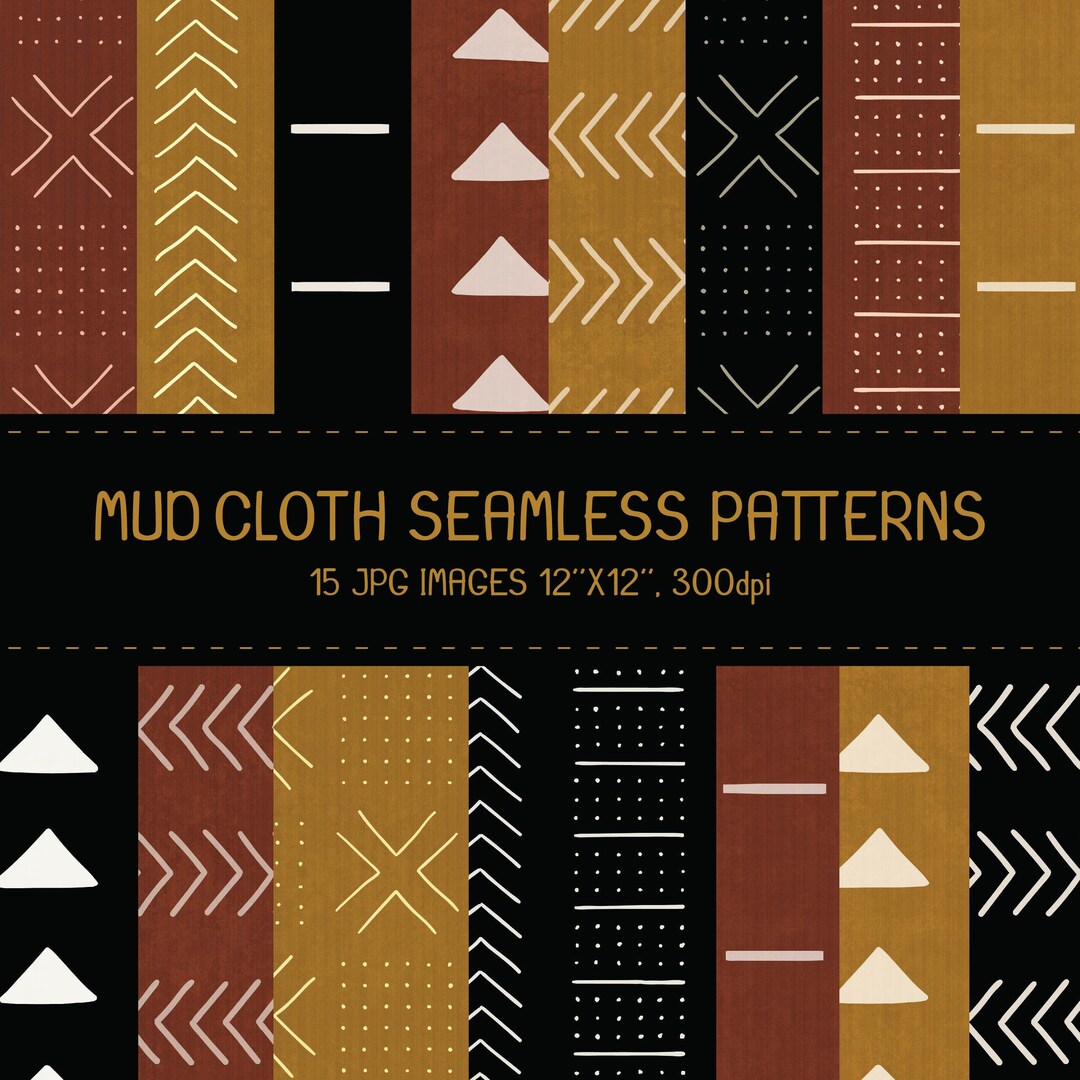 Mud Cloth Seamless Patterns - Digital Paper - JPG Format -printable ...