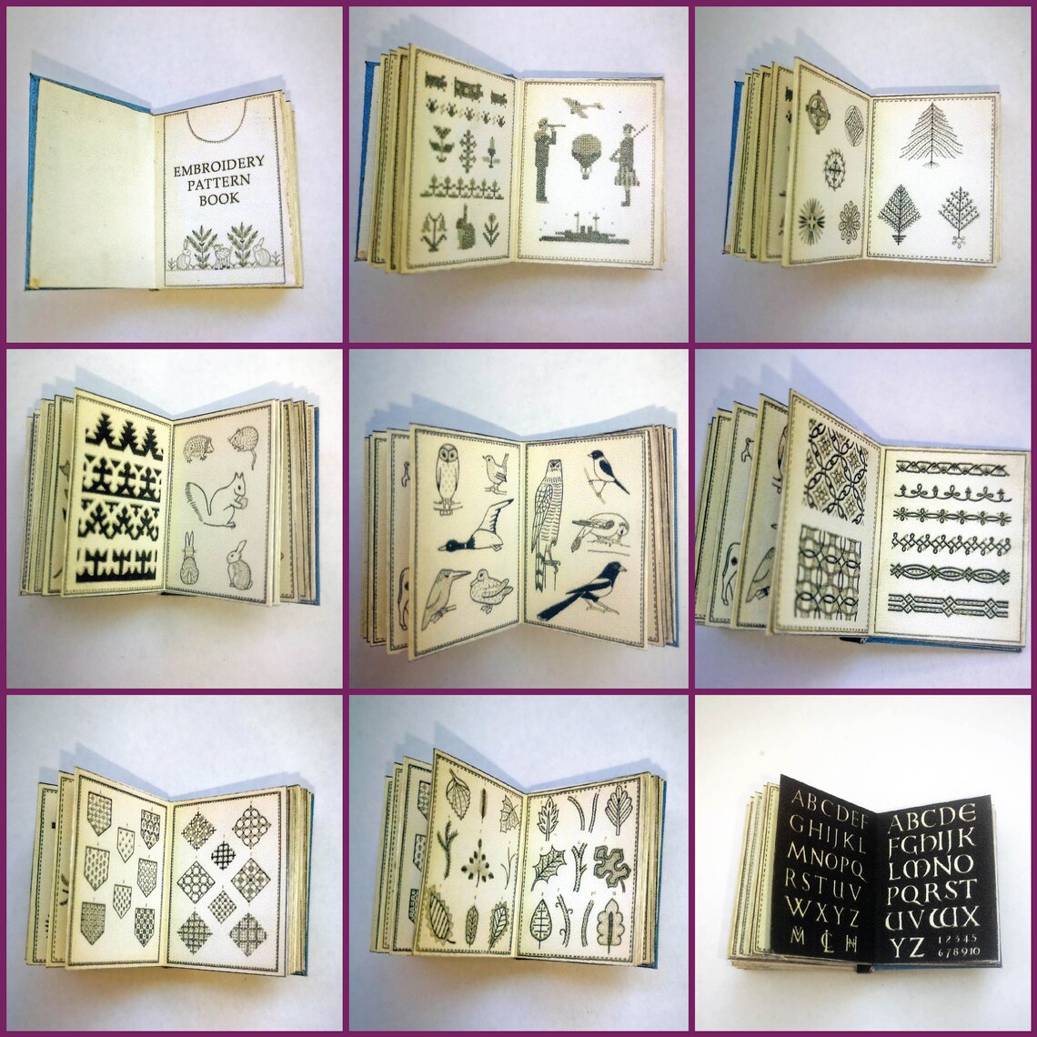 Miniature Books Readable Printable DIY Kit Emboidery - Etsy
