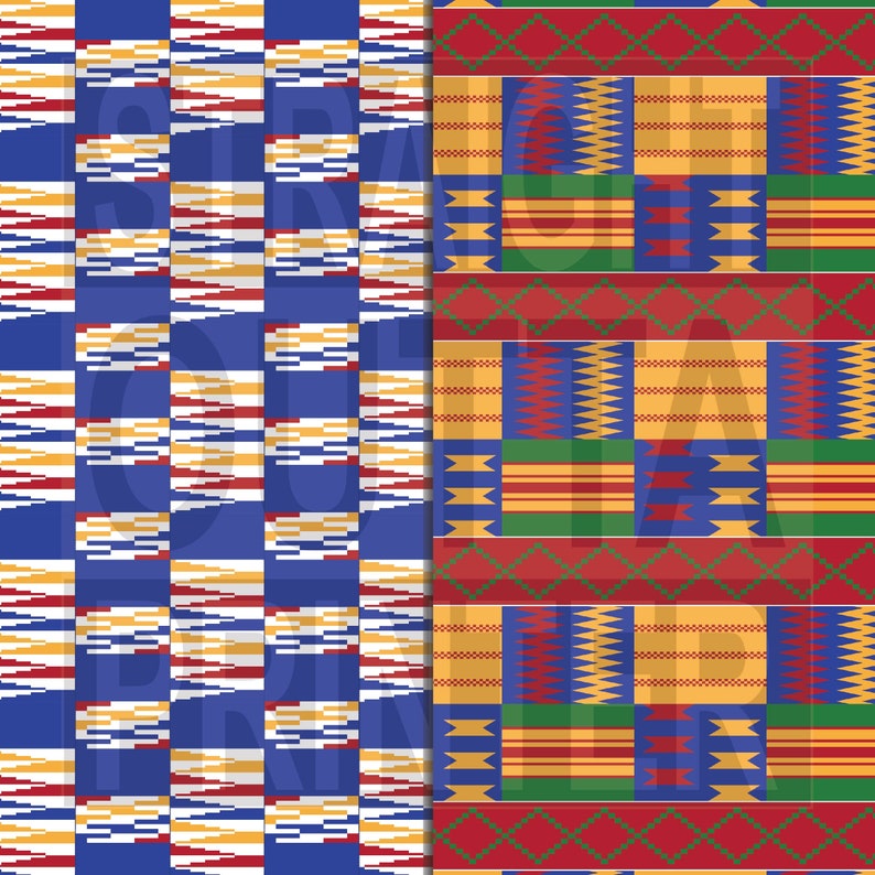 Kente Cloth Digital Paper African Seamless Patterns - Etsy