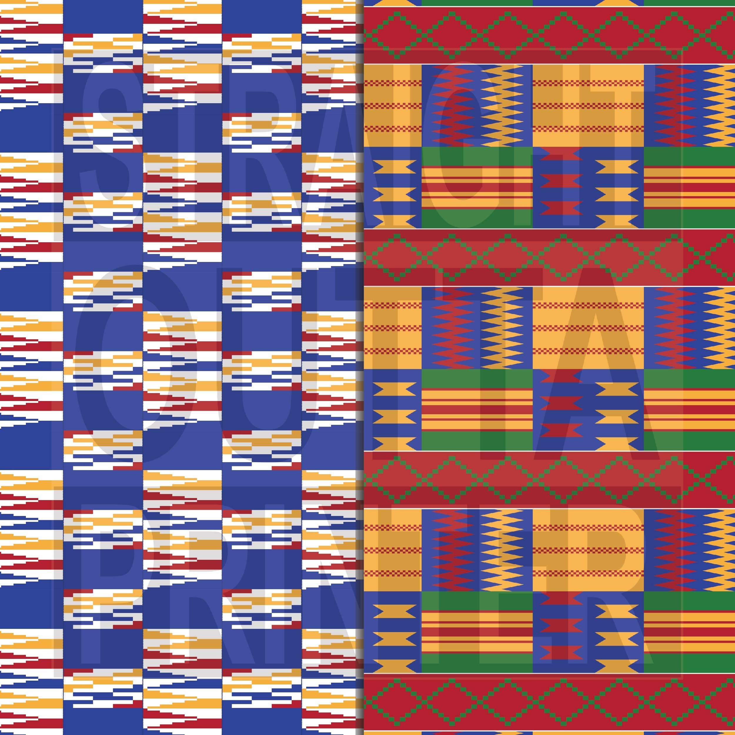 Kente Cloth Digital Paper African Seamless Patterns - Etsy