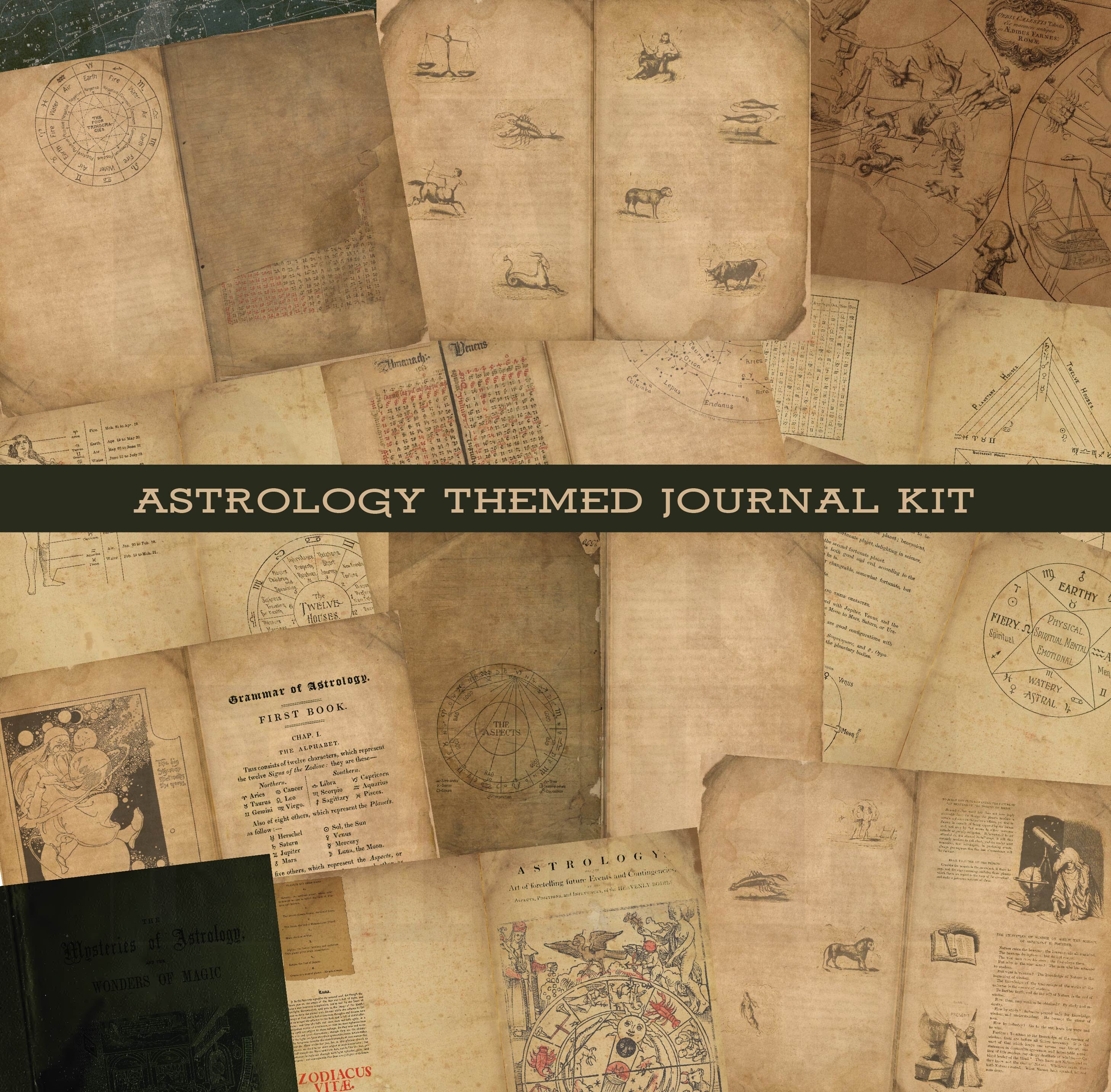 Vintage Astrology Junk Journal Digital Download Printable - Etsy